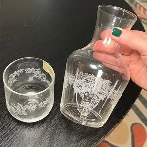 Vintage | Accents | Vintage Victorian Lady Rose Floral Clear Glass ...